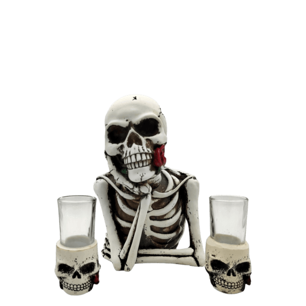 Paquete de 1 Calavera Pensando 25cm Y 2 Tequileros - MORIN